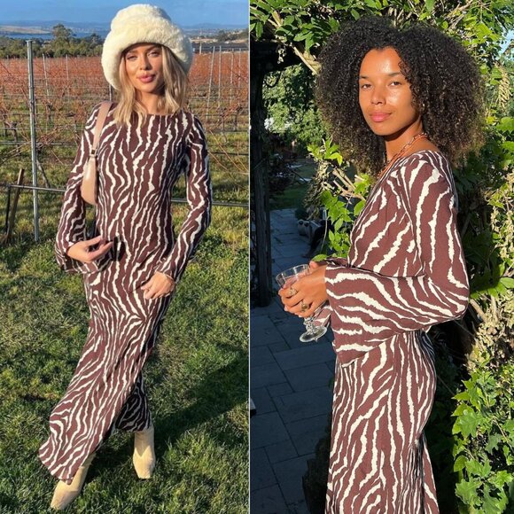 Realisation Par | Dresses | Realisation Par The Gia Brown Zebra Animal ...